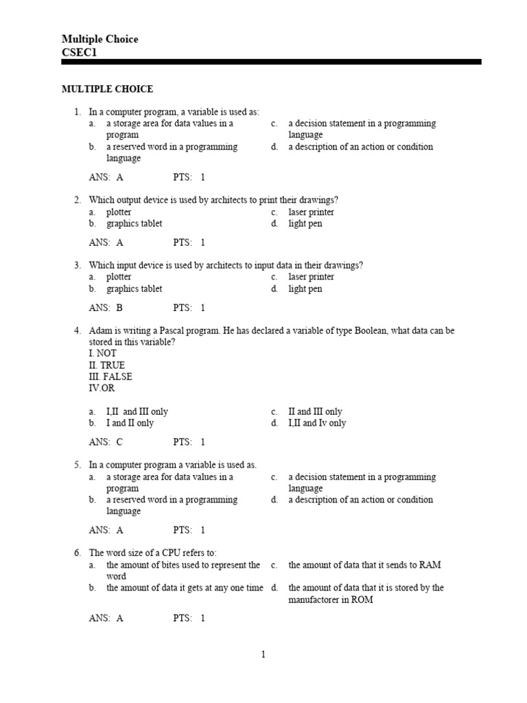 IT Multiple Choice Ques and Answers | PDF | Spreadsheet | Programming
