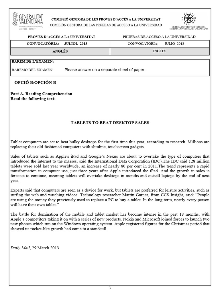 08 - Tablets to Beat Desktop Sales | PDF | Tablet Computer | Desktop ...