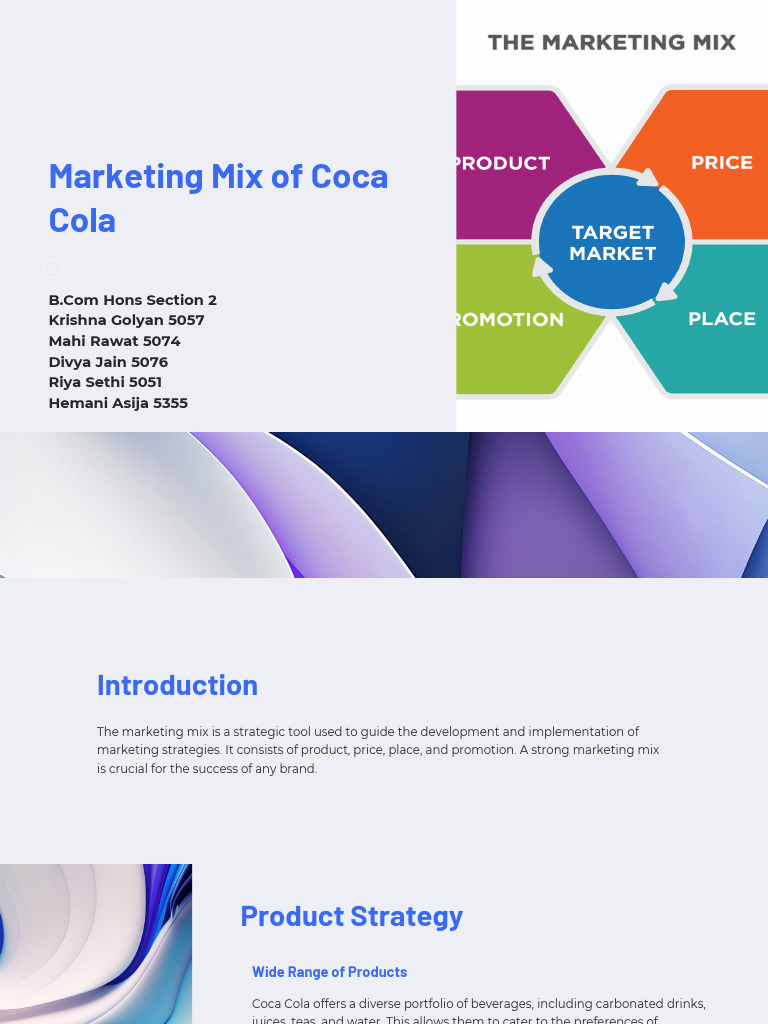 POM Marketing Mix Coca Cola | PDF | Marketing | Pricing