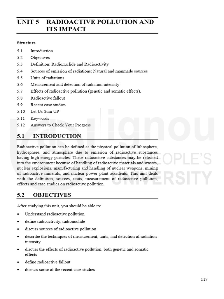 Radioactive Pollution: Sources and Effects | PDF | Radioactive Decay ...