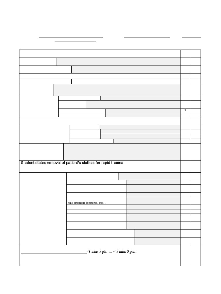 First Responder Assessment Sheet (Updated 10-2020) | PDF | Respiratory ...