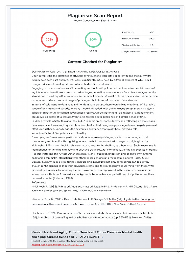 Plagiarism Report | PDF