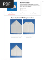 Fold 'N Fly Fast Hawk Paper Airplane | PDF | Airplane | Transport