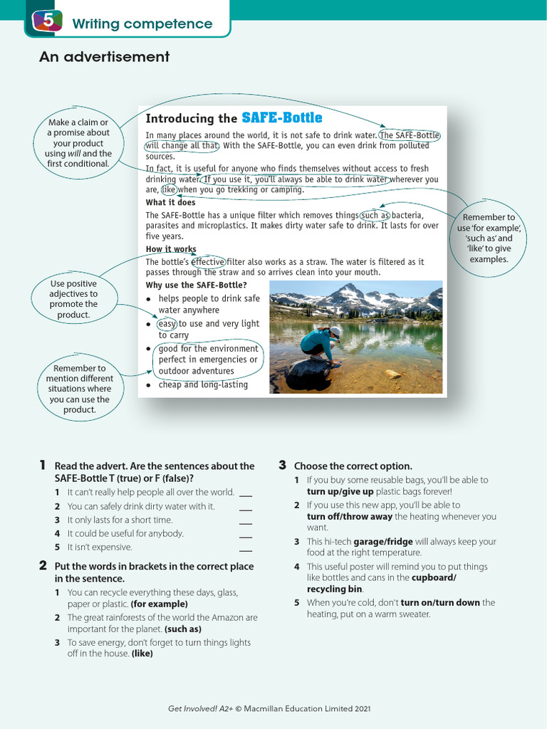 GI A2PLUS U5 Writing Competence | PDF