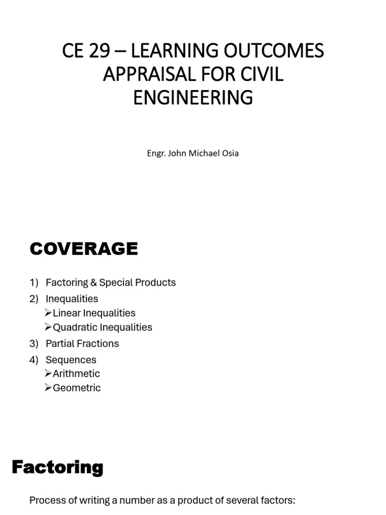 2.0 Factoring Inequalities Sequences | PDF | Quadratic Equation ...