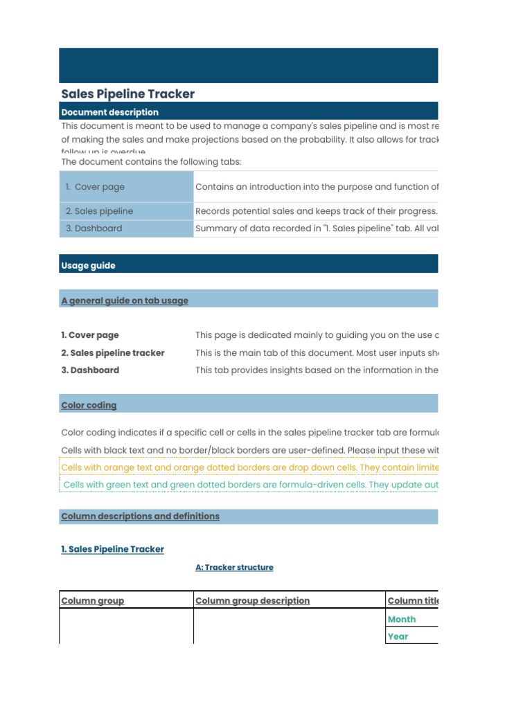 Sales Pipeline Management Template | PDF | Information Technology ...