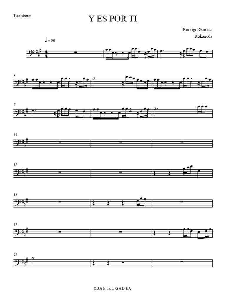 Y Es Por Ti Trombone | PDF