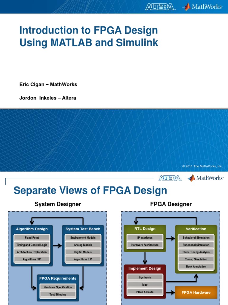 Intro To FPGA Design Using MATLAB and Simulink Published | PDF | Hardware Description Language ...