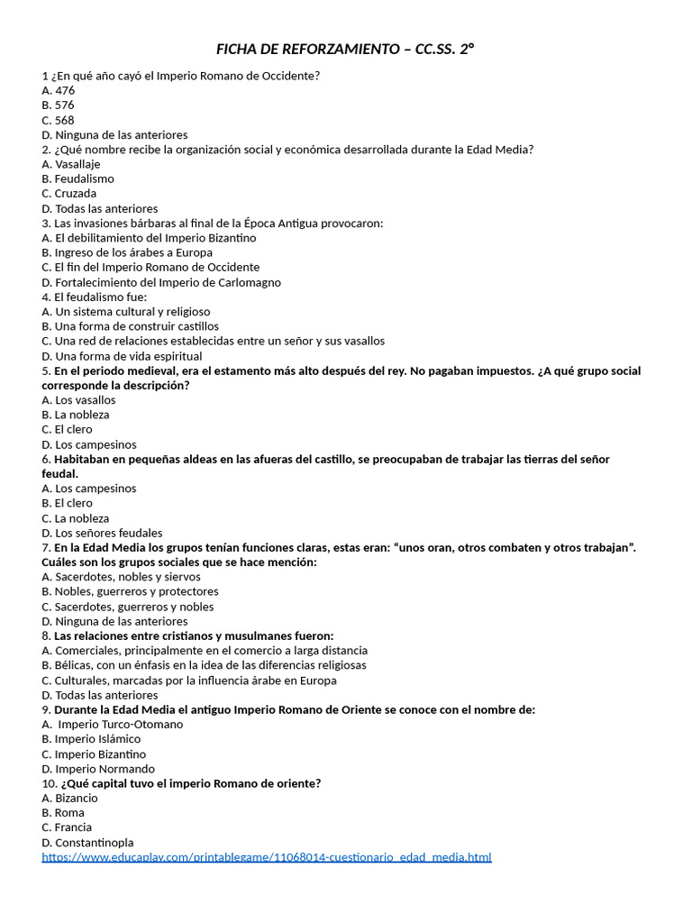 Ficha de Reforzamiento - CC - Ss. 2° | PDF