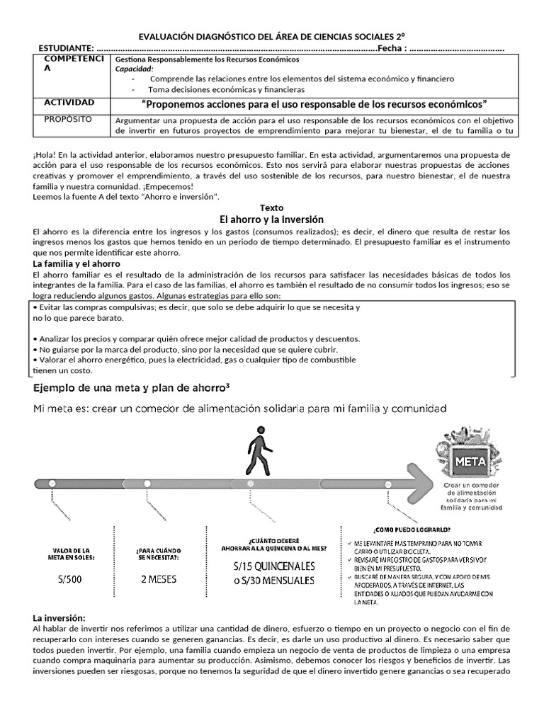 Act. 3 - CC - SS. 2° - Ev. Diag. | PDF | Inversiones | Ahorro