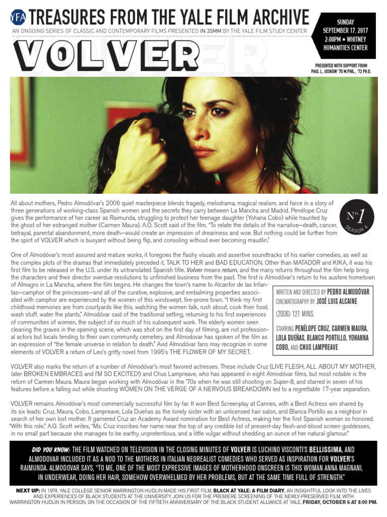 Volver Notes | PDF | Films Directed