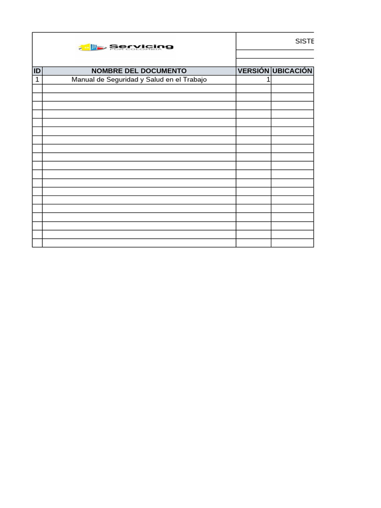 Formato Listado Maestro de Documentos | PDF