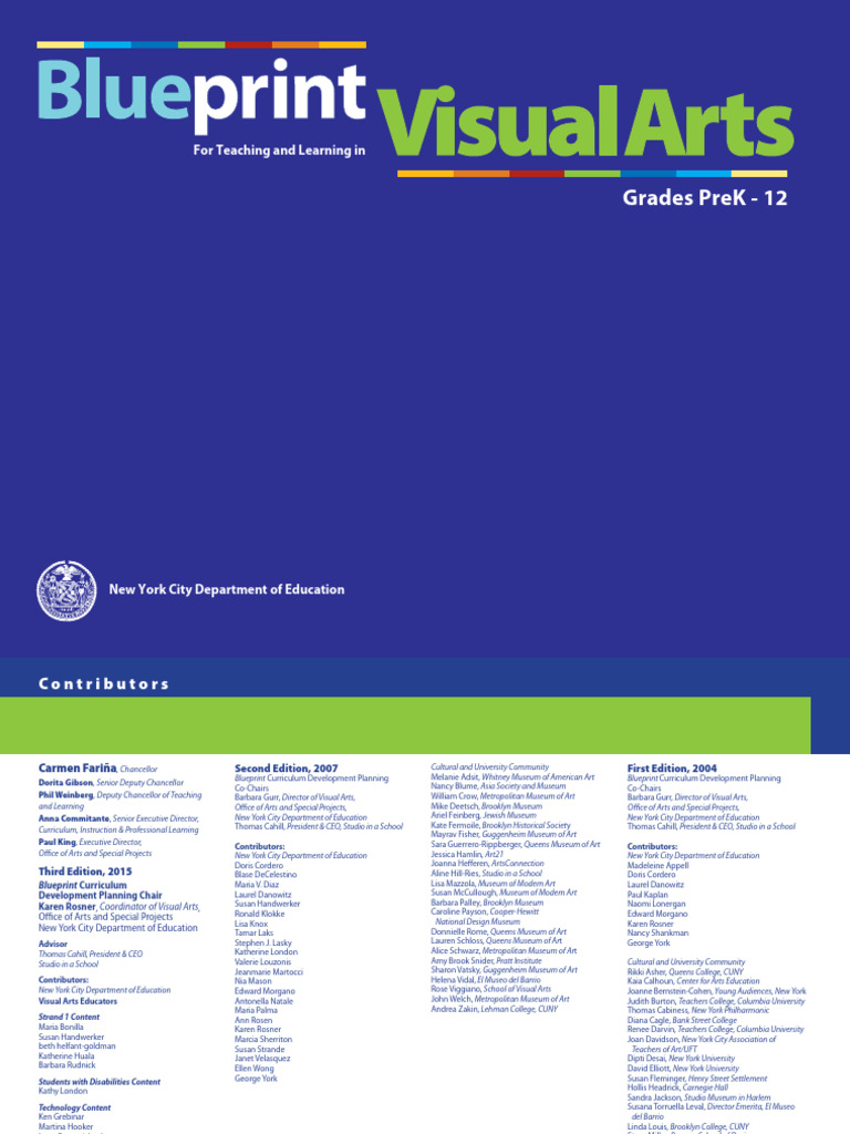 Blueprint For Visual Arts NYC | PDF | Drawing | Teachers