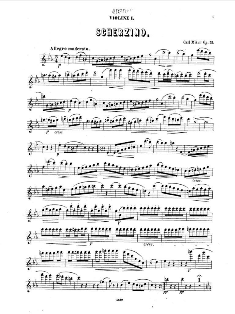 Mikuli Scherzine Op25 3violins | PDF