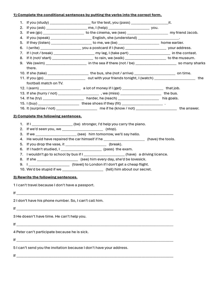 conditionals handout 22 21 25 (1) | PDF