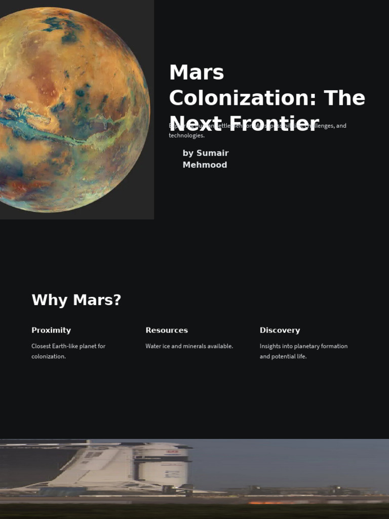 Mars-Colonization-The Next-Frontier | PDF | Space Colonization | Mars