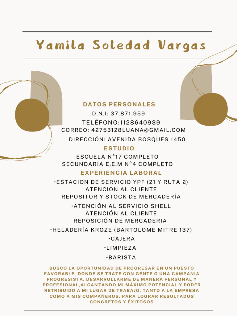 Tan Abstract Bohemian Resume For Creatives - 20250219 - 011331 - 0000 | PDF