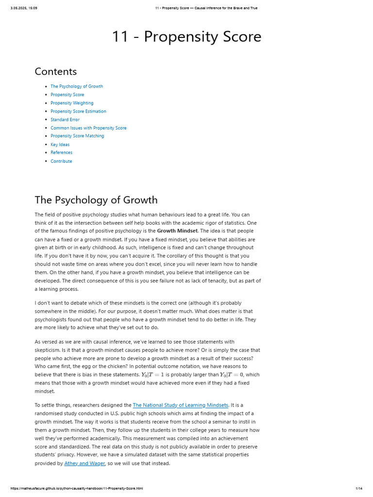 Understanding Propensity Score Analysis | PDF | Applied Mathematics ...