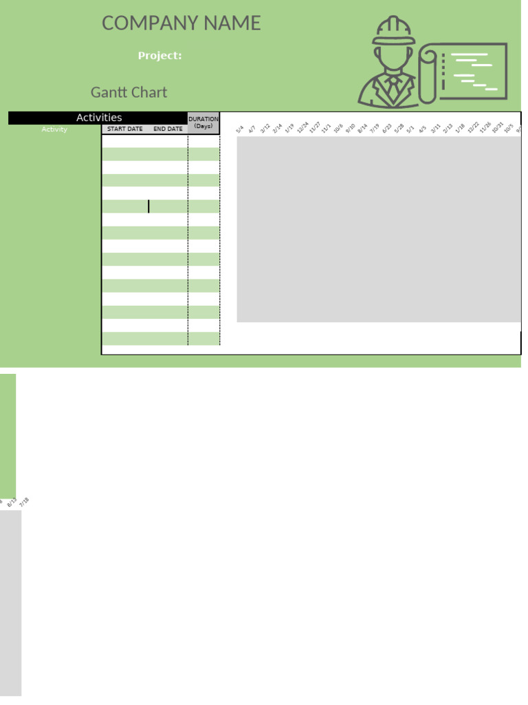 Gantt Chart Template - MSBP | PDF