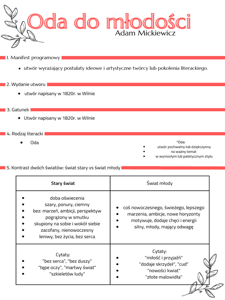 Oda Do Młodości | PDF