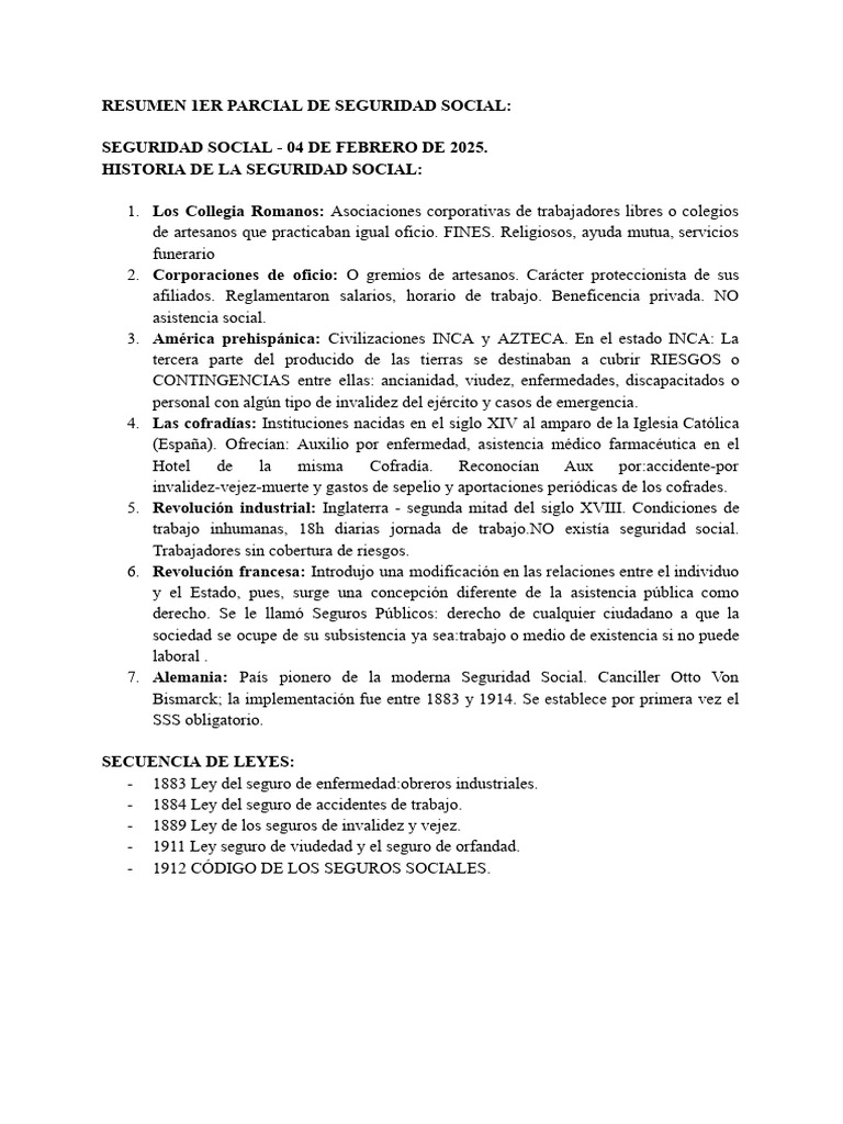 Resumen de Seguridad Social | PDF | Pensión