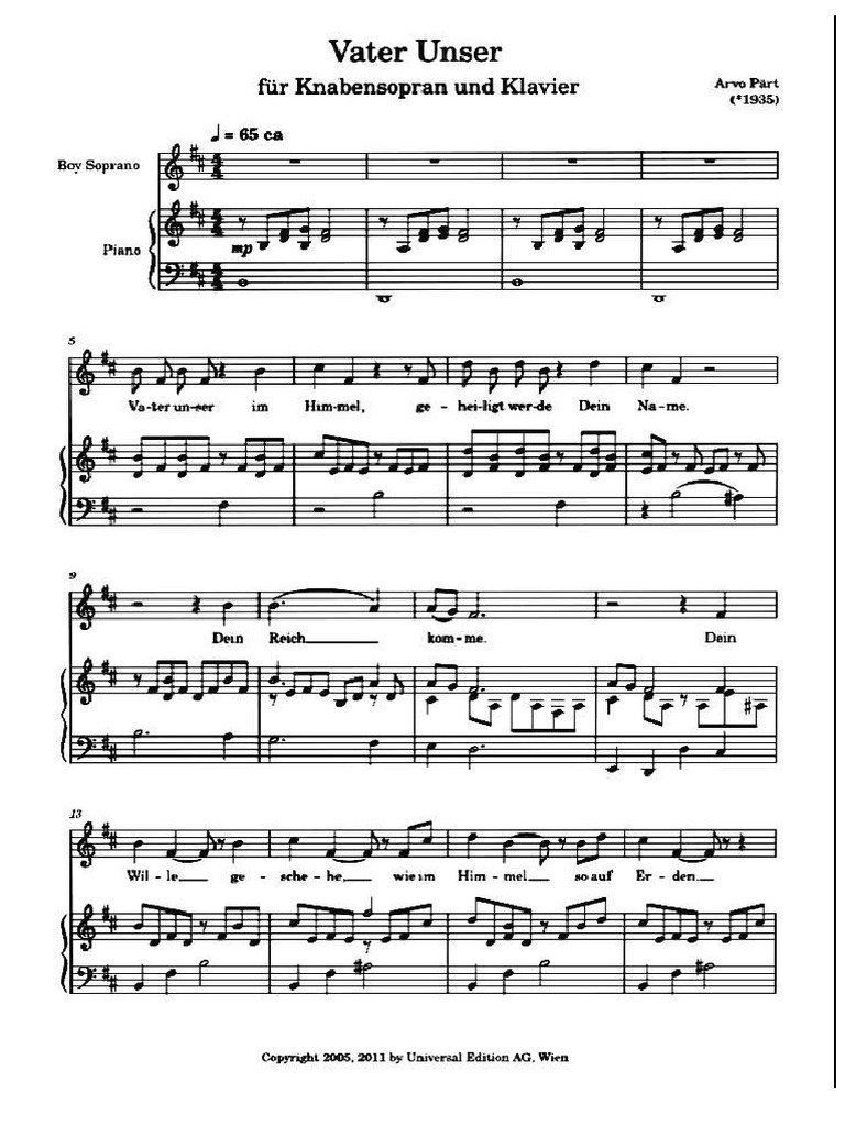 vater unser-arvo part | PDF