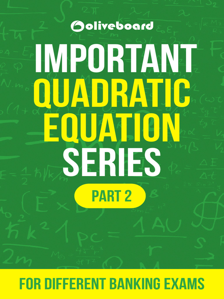 Quadratic Equation Qs Part2 | PDF | Equations | Mathematical Objects