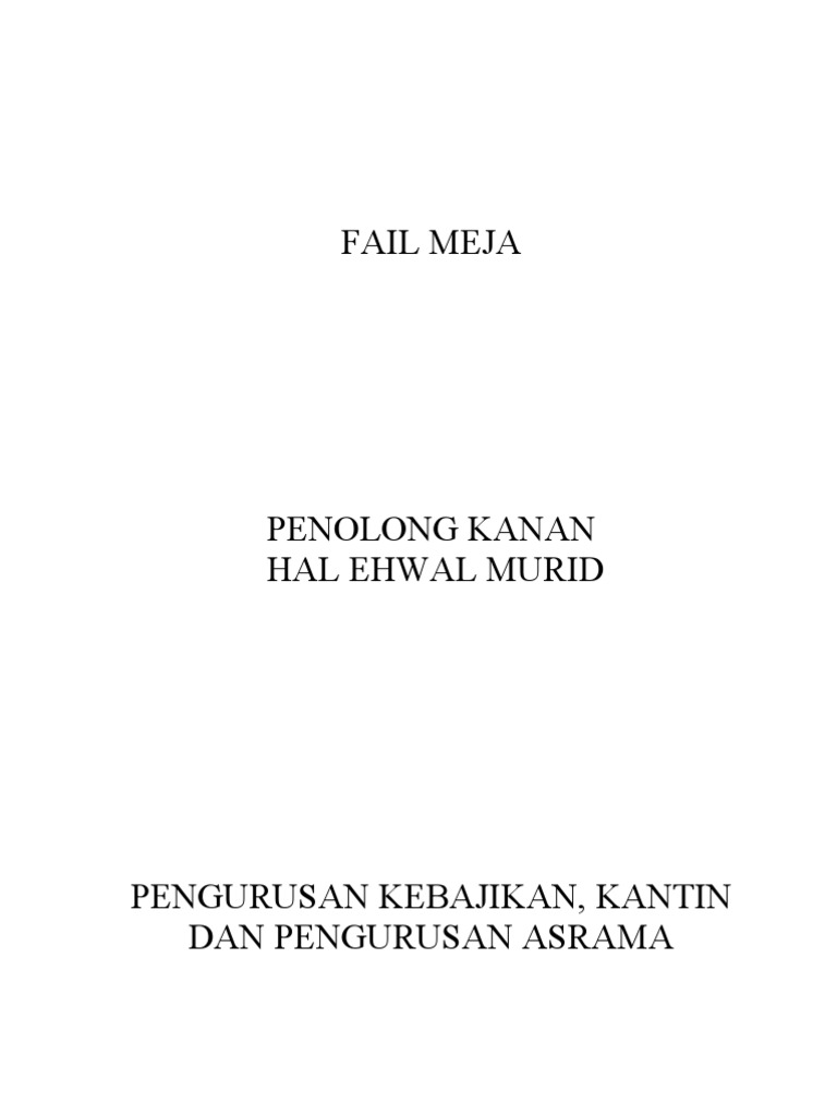 Fail Meja Kantin | PDF