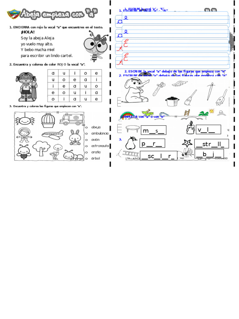 Caligrafía Vocal e | PDF