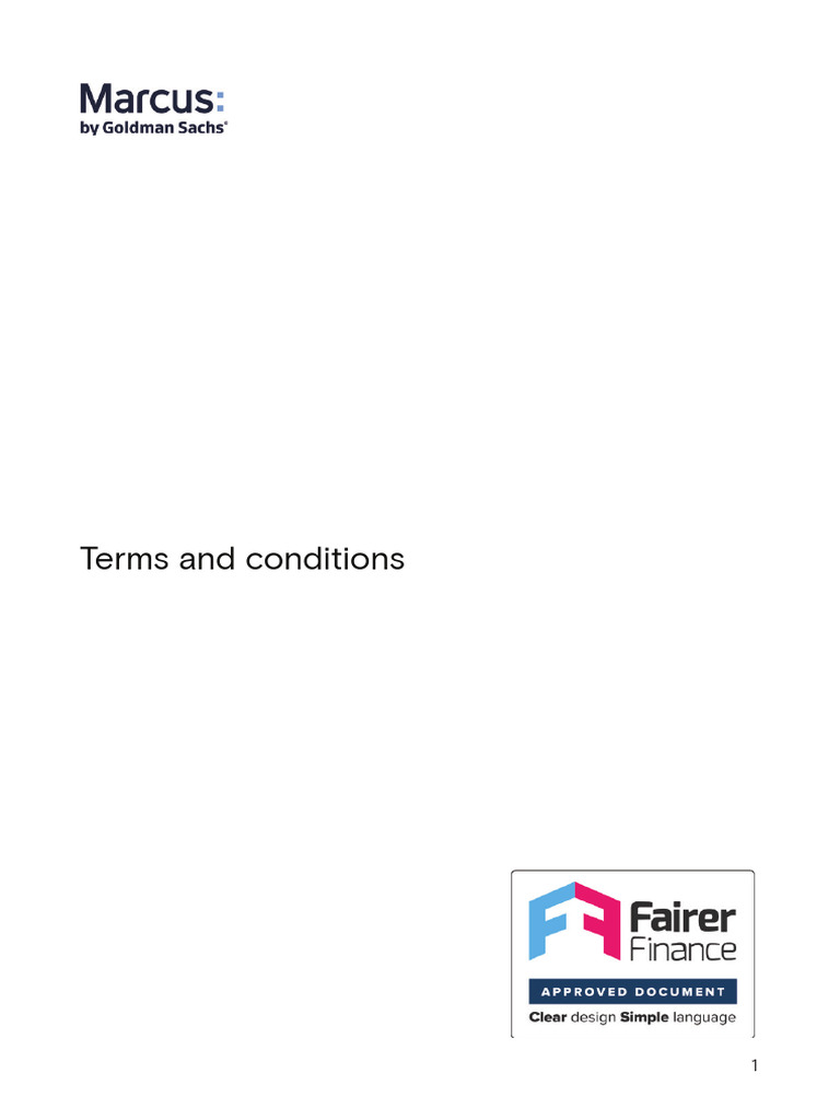 Marcus Savings Account Terms & Conditions | PDF | Interest | Cheque