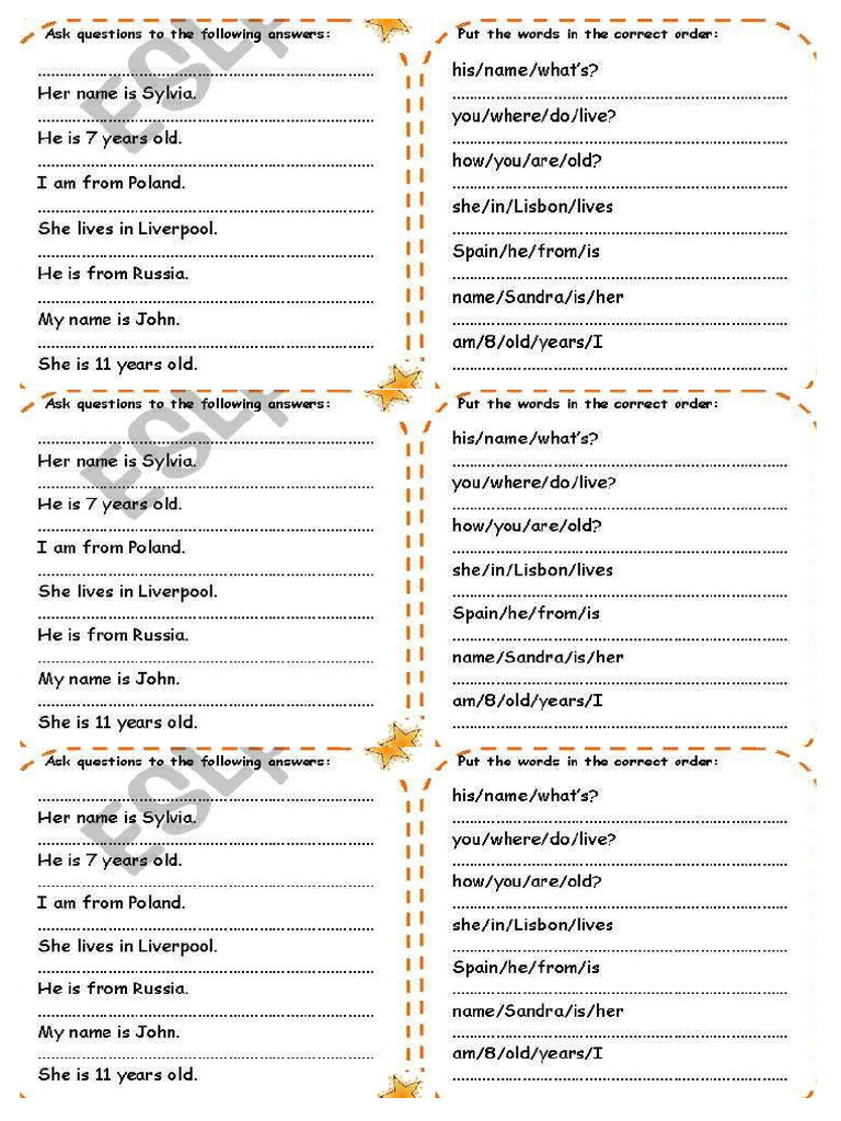 Personal Questions | PDF