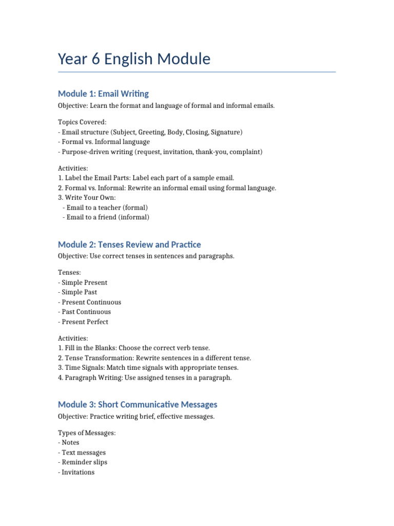 Year6_English_Module | PDF