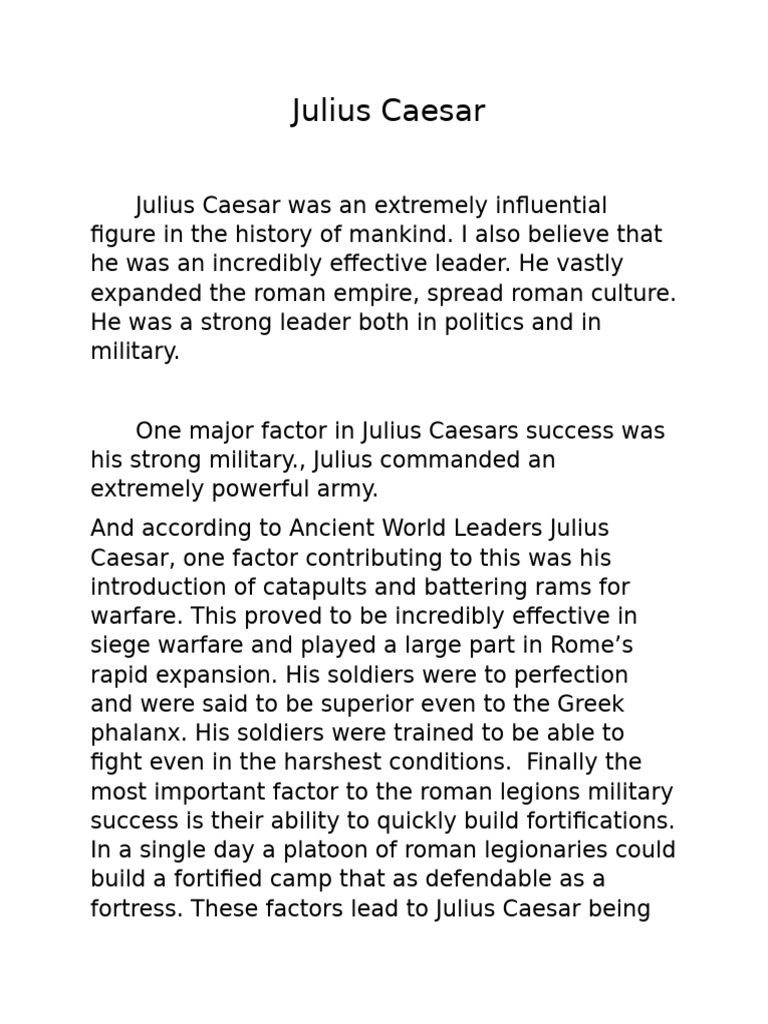 Leader Was Julius Caesar | PDF | Ancient Rome | Julius Caesar