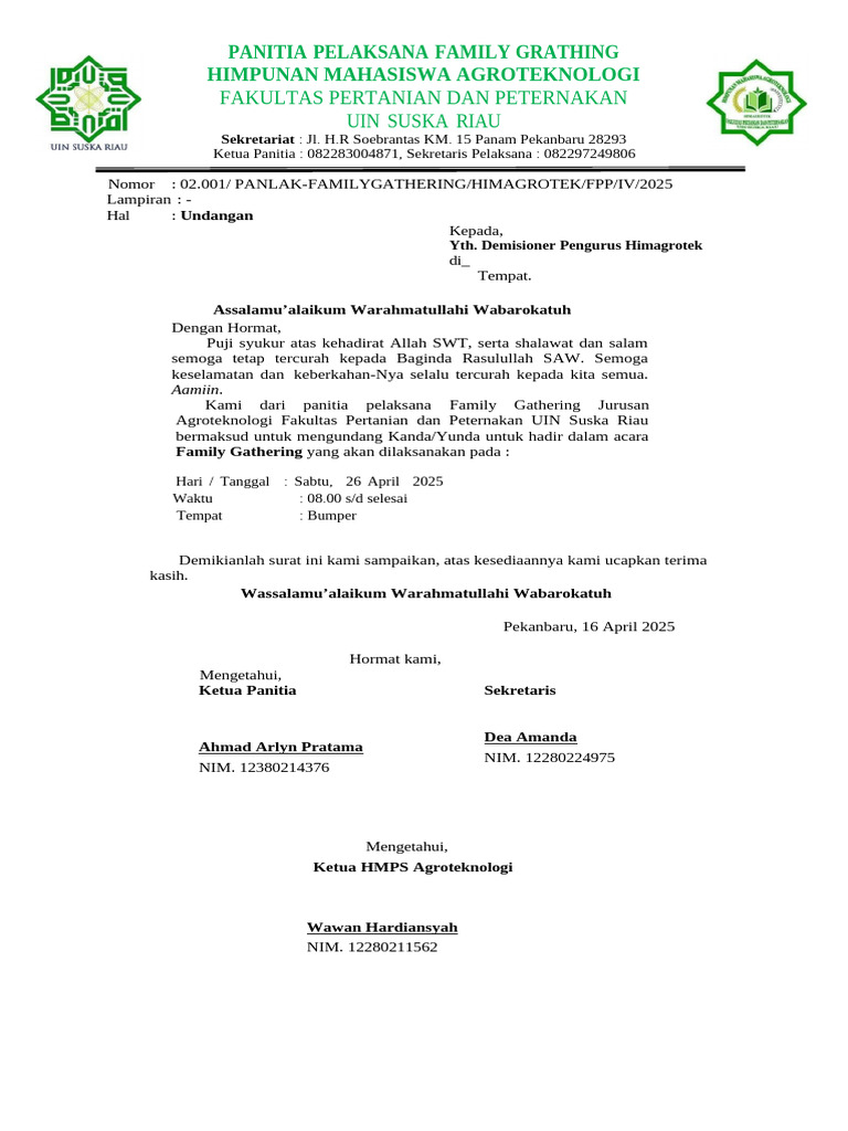 Undangan Demisioner | PDF