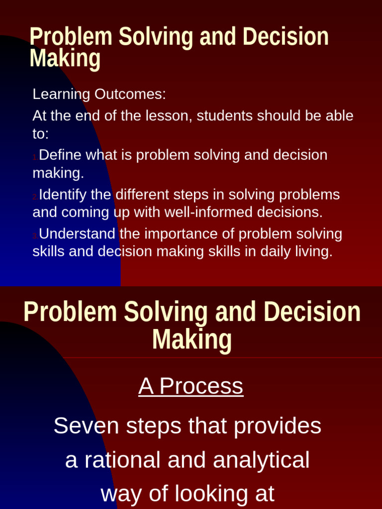 Problem Solving and Decision Making | PDF | Decision Making | Rationality
