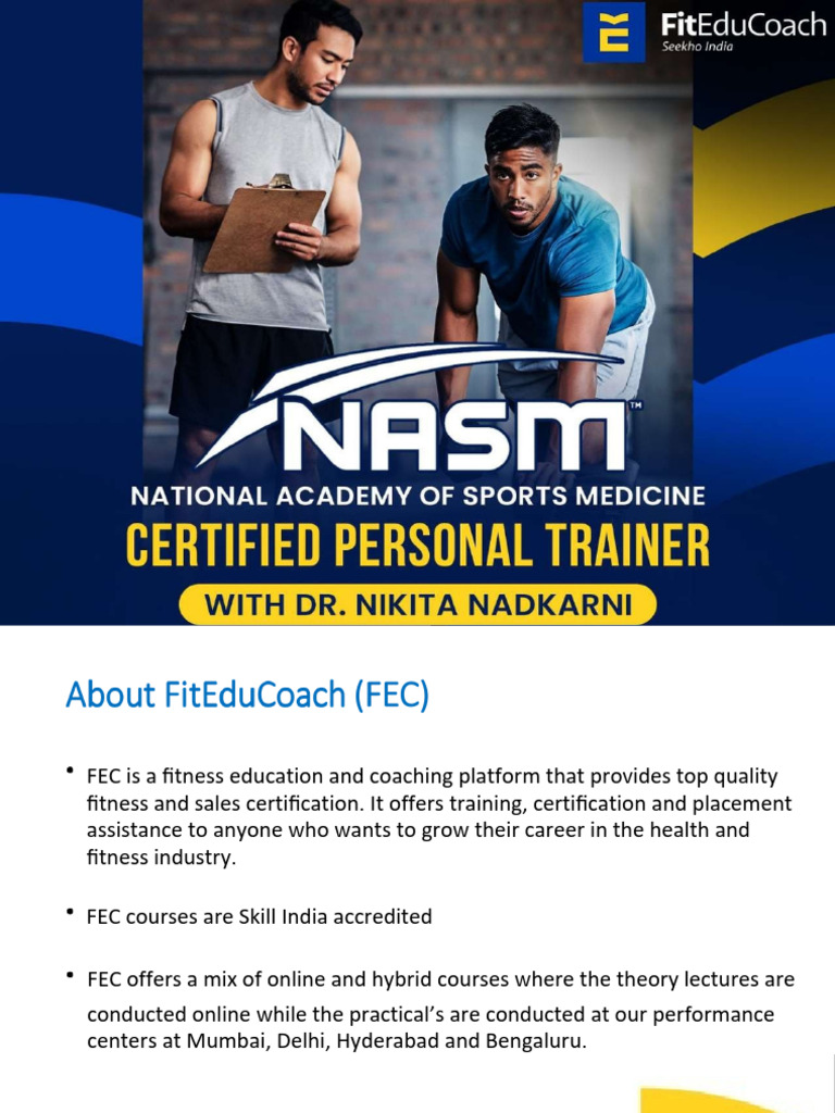 NASM Online Personal Trainer Certification | PDF