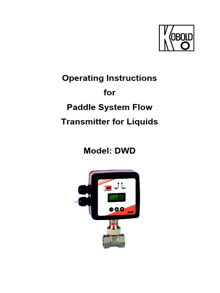 Manual Paddle Bellows Flow Meter Switch DWD | PDF | Power Supply | Inductor