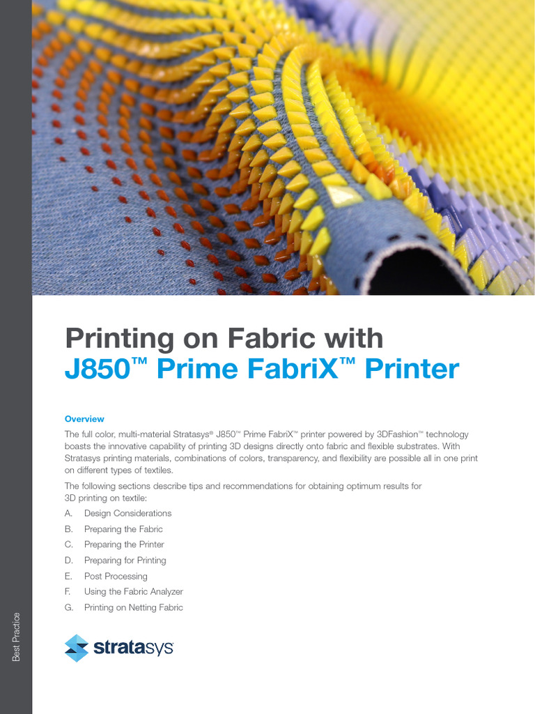 Printing On Fabric With J850 Prime FabriX - EN PolyJet Best Practice ...