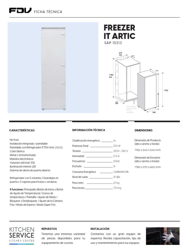 FT Freezer It FDV Artic | PDF