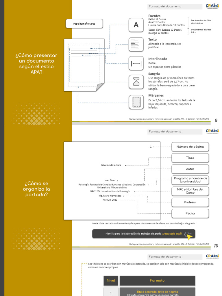 Guía de formato APA 7 para documentos | PDF | Estilo apa | Escritura
