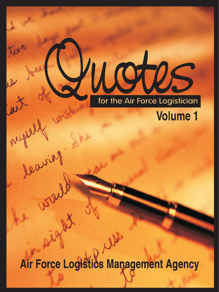 Quotes Aflma Vol 1 | PDF | Logistics | United States Air Force