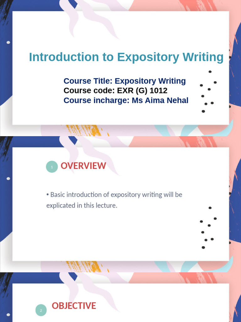 Expository Writing Course Overview | PDF | Communication | Human ...