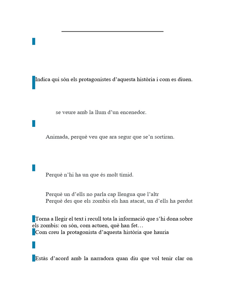 1.-Comprensió Lectora Activitats - Unitat 1 | PDF