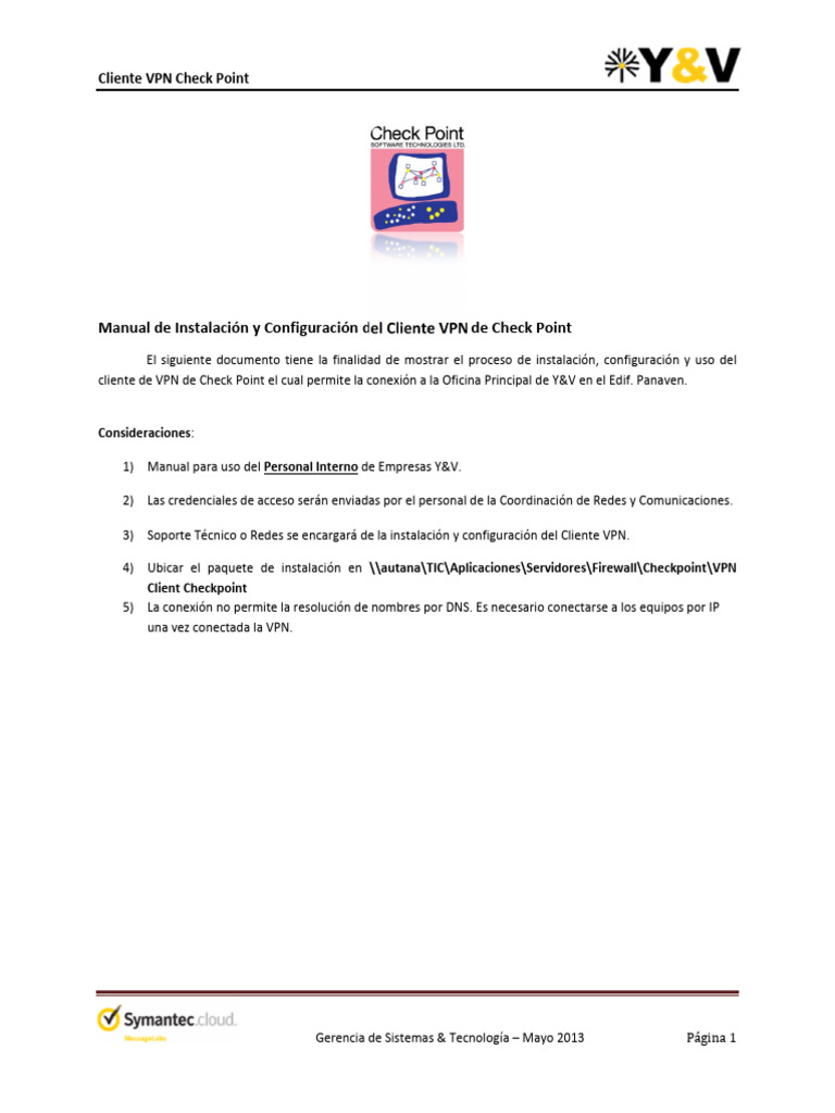 Cliente VPN Checkpoint Manual de uso - Interno | PDF | Red privada virtual | Ventana (informática)