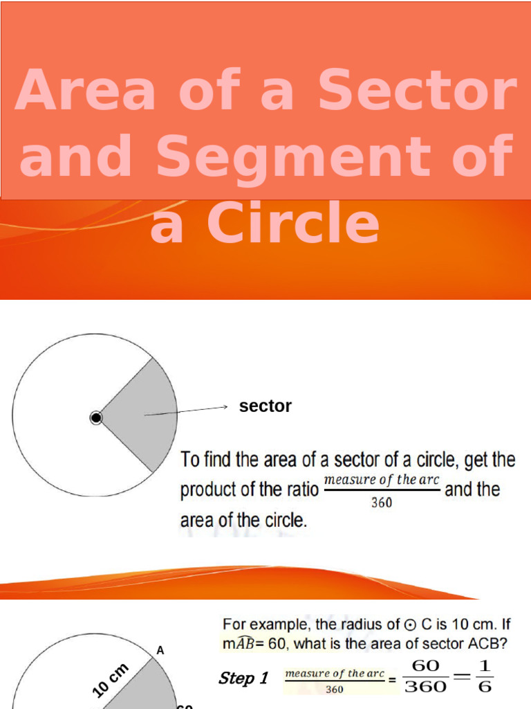 Area of A Sector and Segment of A Circle | PDF