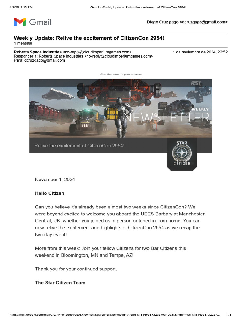 Highlights from CitizenCon 2954 | PDF | Computer Mediated Communication ...
