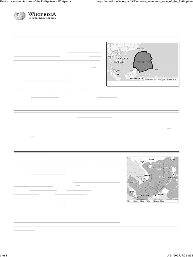 Philippine Exclusive Economic Zone Overview | PDF | Philippines | Law ...