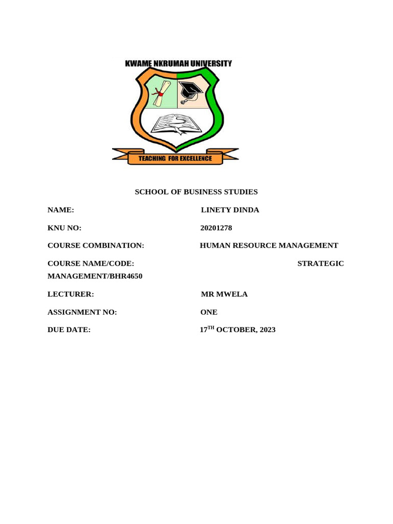 BHR 4650 Assignment One | PDF | Microfinance | Financial Inclusion