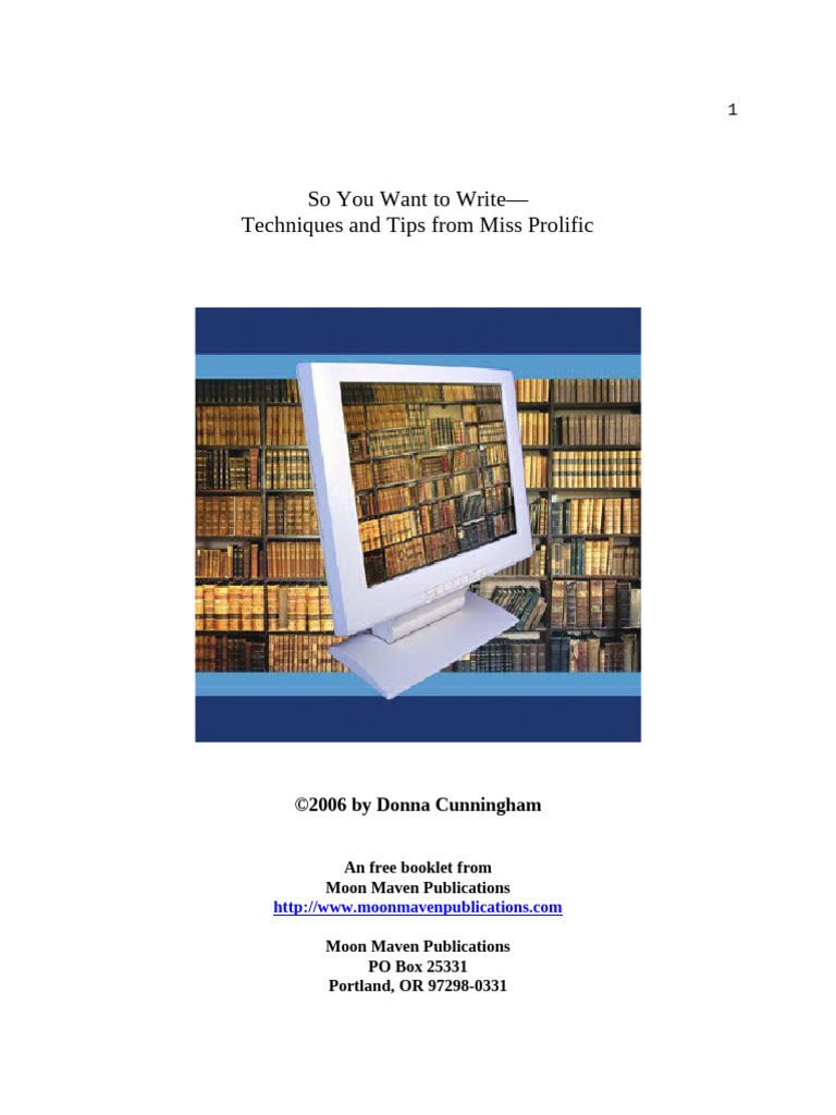 Donna Cunningham - So You Want to Write | PDF | Planets In Astrology