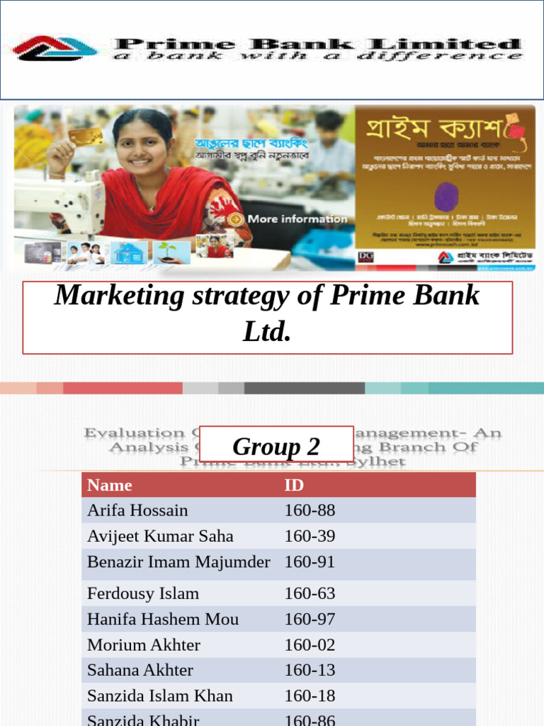 Marketing Strategy of Prime Bank | PDF | Banks | Marketing